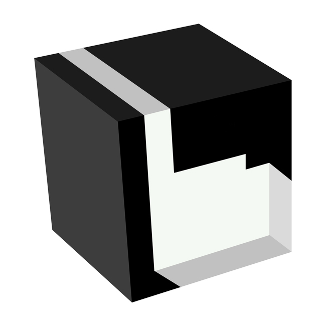 Flat Cube 1 Acrylic on wooden panel