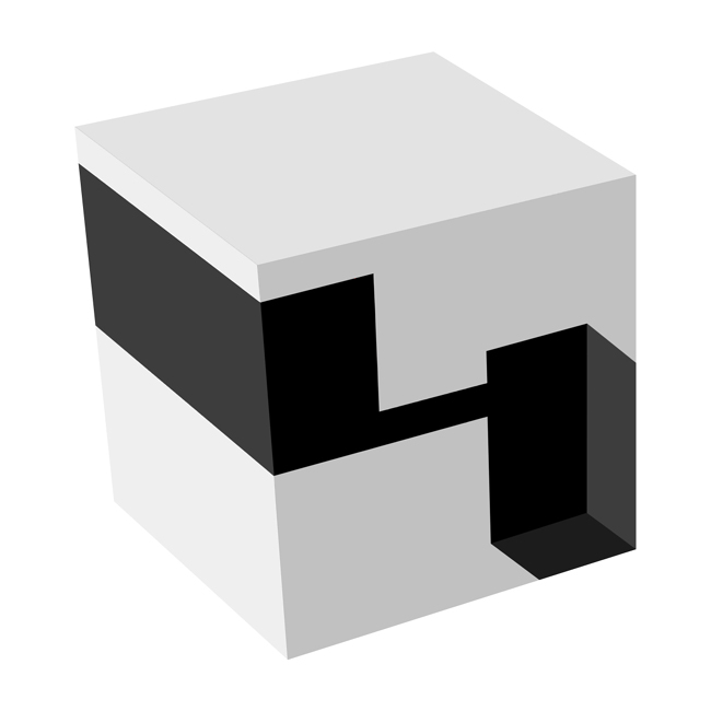 Flat Cube 2 Acrylic on wooden board