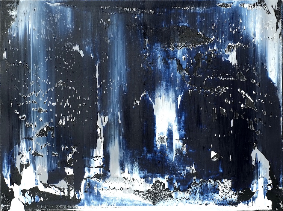 Indigo Mixed media on canvas