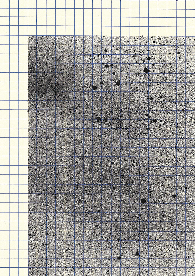 Lined Paper 4 Pen and spray paint on paper