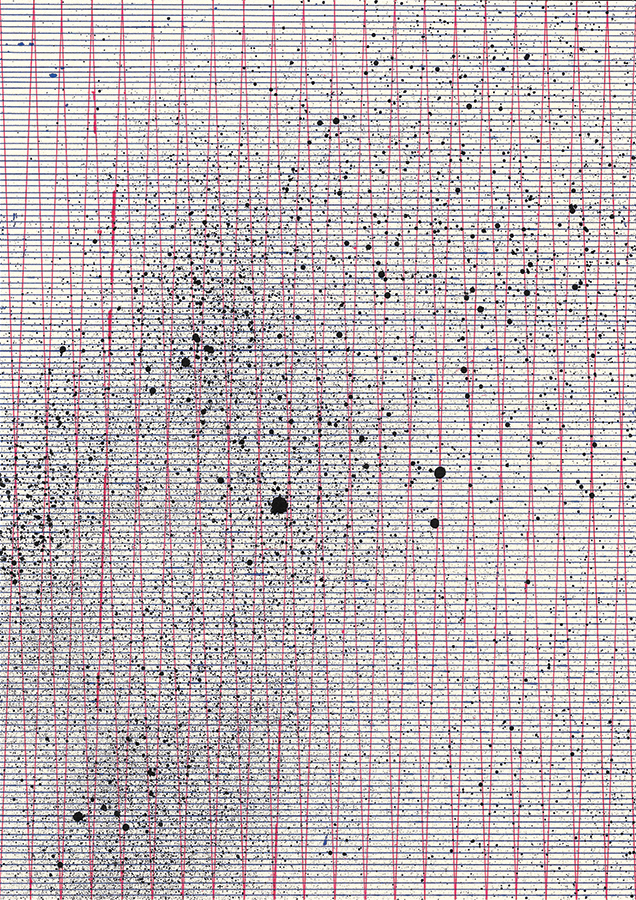 Lined Paper XIV artwork in room settings